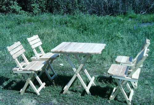 Складная мебель из дерева для пикника и сада