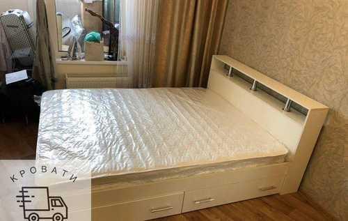 Кровать кинг сайз с ящиками
