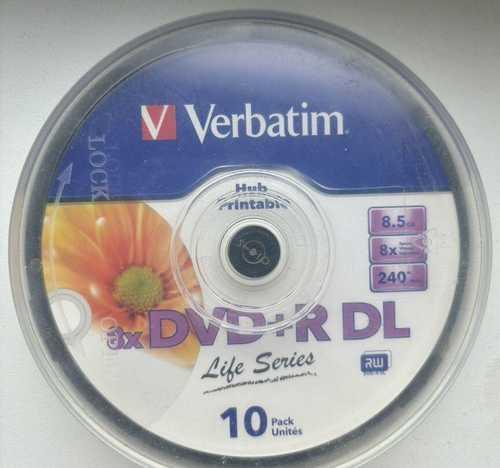 Диски DVD+R DL 8,5 gb