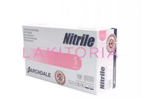 Нитриловые перчатки nitrile 100шт pink S