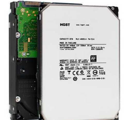 Жесткий диск (HDD) 8 TB hgst (HUH728080ALE601) SAT