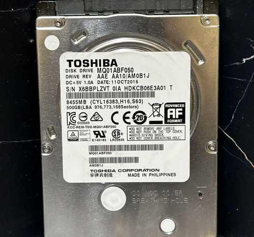 HDD 500 гб для ноутбука