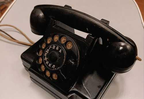 Старинный телефон карболит СССР