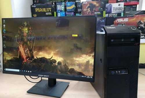 Игровой i7-4770/16Gb/SSD/HDD/GTX1050 + Монитор 27"