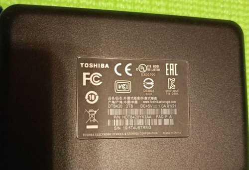 Toshiba 2 тб Внешний жесткий диск (DTB420), черный