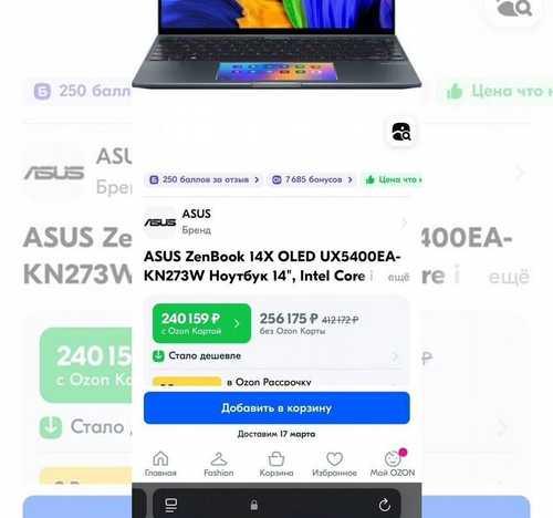 Asus zenbook 14 oled ux5400ea