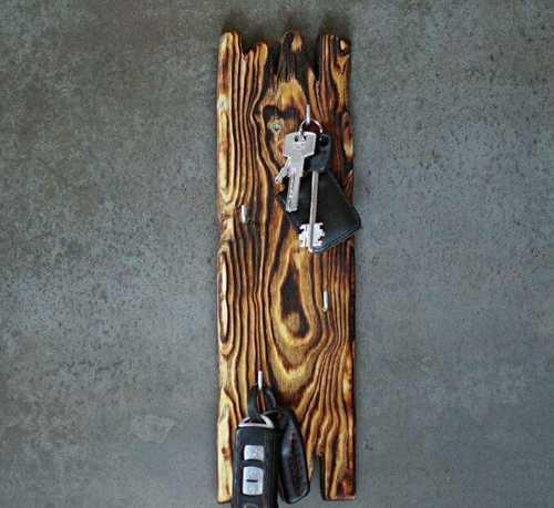 Лофт Вешалка - ключницы деревянная