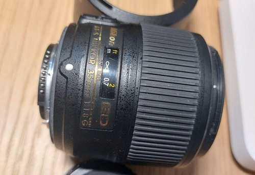 Объектив Nikon Nikkor AF-S 35 mm 1.8 G (FX)