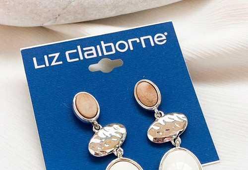 Новые серьги Liz Claiborne длинные белые
