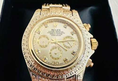 Золотые часы Rolex с бриллиантами 585