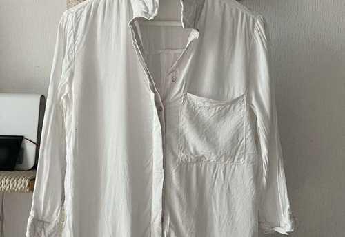 Рубашка блузка белая женская stradivarius