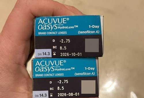Линзы acuvue oasys 1-day with hydraluxe