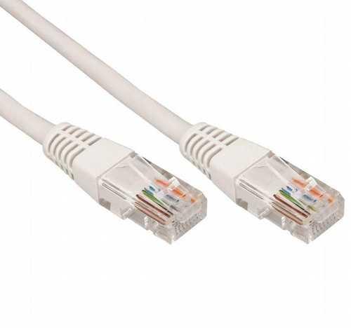 Патч-корд U/UTP RJ45-RJ45, CAT 5e, PVC серый, 10м