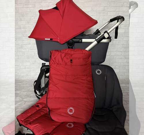 Коляска Bugaboo Fox 3в1 Red/SteelBlue