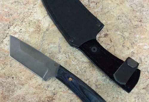 Нож кованый "Гурон-танто" фултанг х12мф микарта