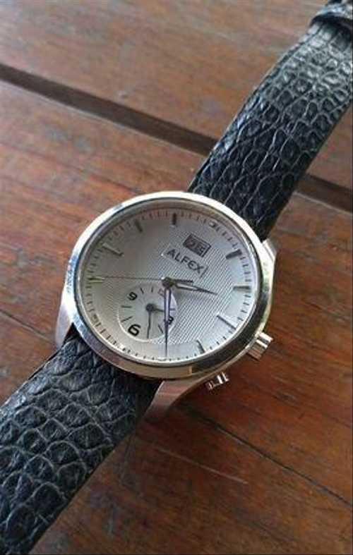 Часы швейцарские Alfex GMT сапфир 42 мм