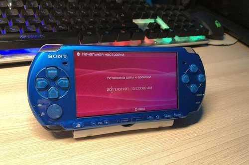 Sony PSP 3008 blue 8gb как новая
