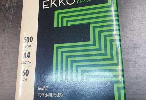 Потребительская бумага "екко" А4, 500 листов