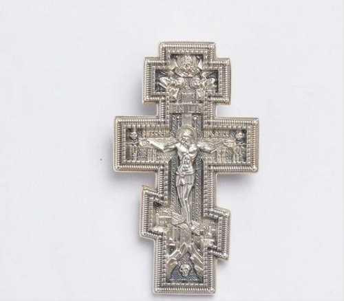 Массивный серебряный крест мужской ручной работы