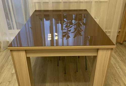 Кухонный стол стеклянный раскладной