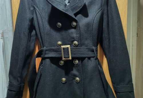 Чёрное женское пальто H&M (divided) 44-46