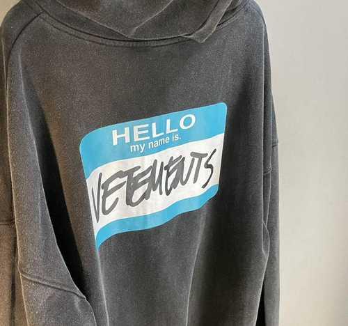 Зип-худи Vetements Hello My Name
