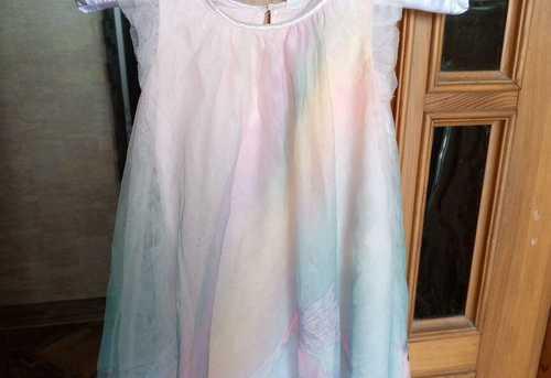 Платье детское, 110 размер с единорожками