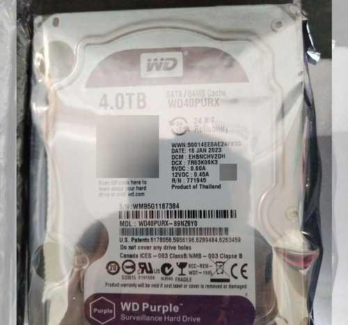 Жесткий диск 4 тб WD Purple