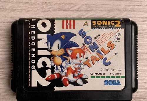 Оригинальный японский картридж Sonic 2