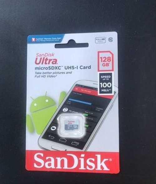 Карта флэш-памяти MicroSD 128 Гб SanDisk