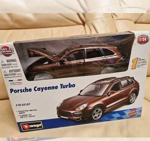 Bburago Модель сборка Porsche Cayenne Turbo 1:24