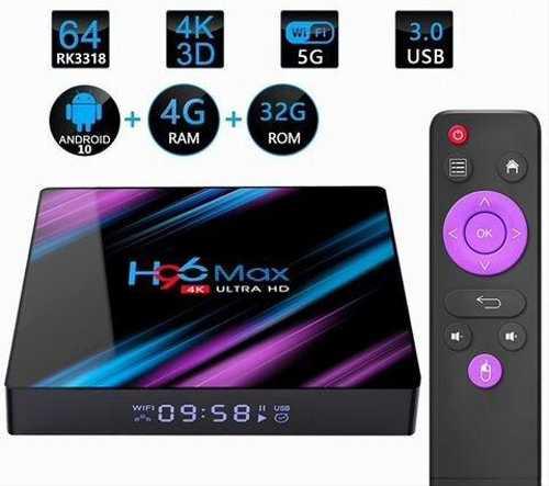 Смарт тв приставка OneTech H96 4K ultra HD TV BOX