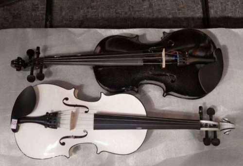 Скрипки Белый и Чёрный Металлик, все размеры
