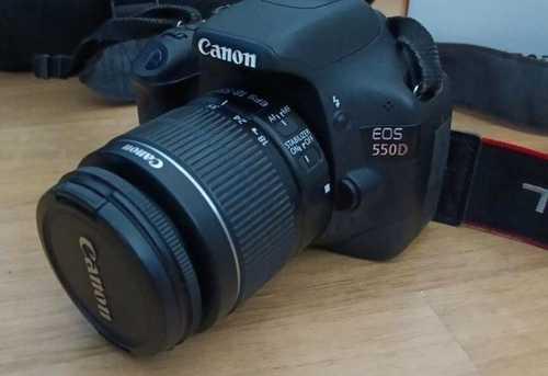 Фотоаппарат canon eos 550d + объектив 18-55