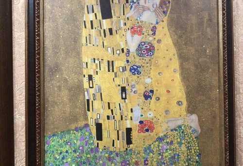 Картина репродукция" Поцелуй» Климт