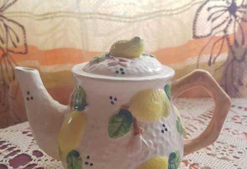 Керамическая посуда чайник заварочный и кружка