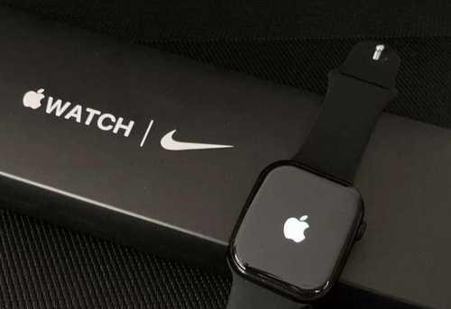 Часы apple watch 7 45 mm nike/hermes