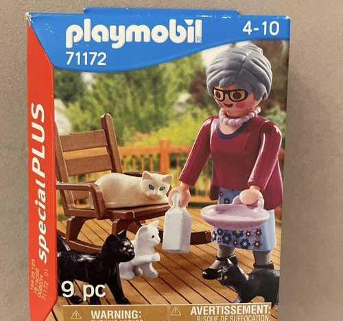 Playmobil 71172 фигурка бабушка с кошками