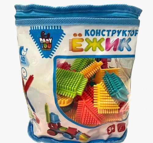 Конструктор игольчатый для малышей Bondibon Ёжик