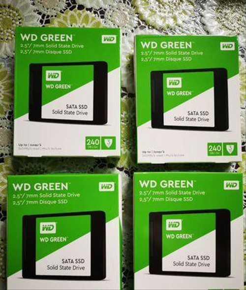 Ssd диск 240 Гб, WD Green, много