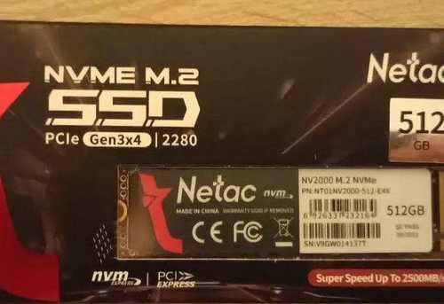 SSD накопитель Netac NV2000 M.2 2280 NVme N512 Гб