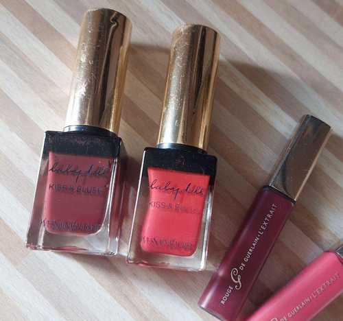 YSL, Guerlain помады для губ и щёк