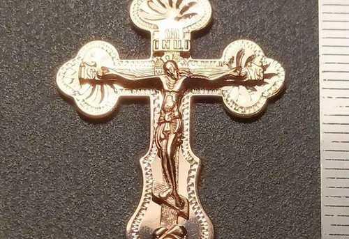Крестик серебряный позолоченный