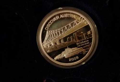 Австралия 1 доллар 2008 Брисбен Мост 1 унция