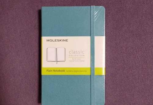 Блокнот Moleskine, голубой нелинованный