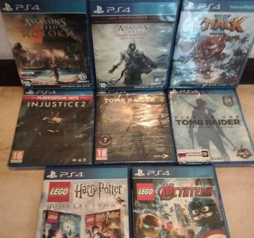 PS4 Assassin/ Lego/ Tomb Raider/ Injustice/ Knack