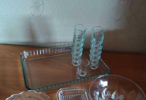 Набор посуды и стаканы разные 7 шт