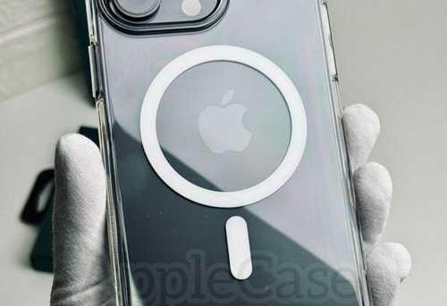 Чехол iPhone 15 Pro/15 Pro Max прозрачный MagSafe