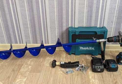 Новый Ледобур Makita + Шнек Для Рыбалки