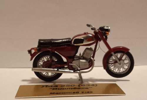 Модель мотоцикл Ява-350-634 вишневка 1:43